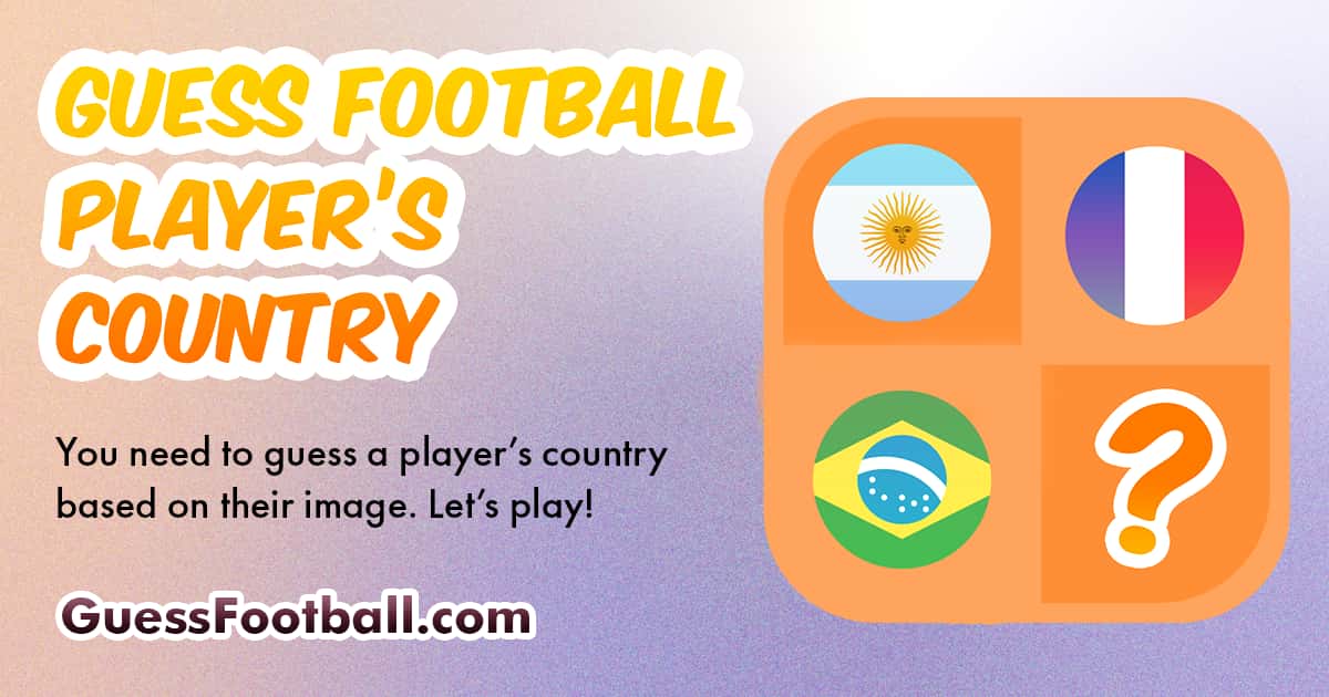Guess Football player's country quiz | Play Football games online ...